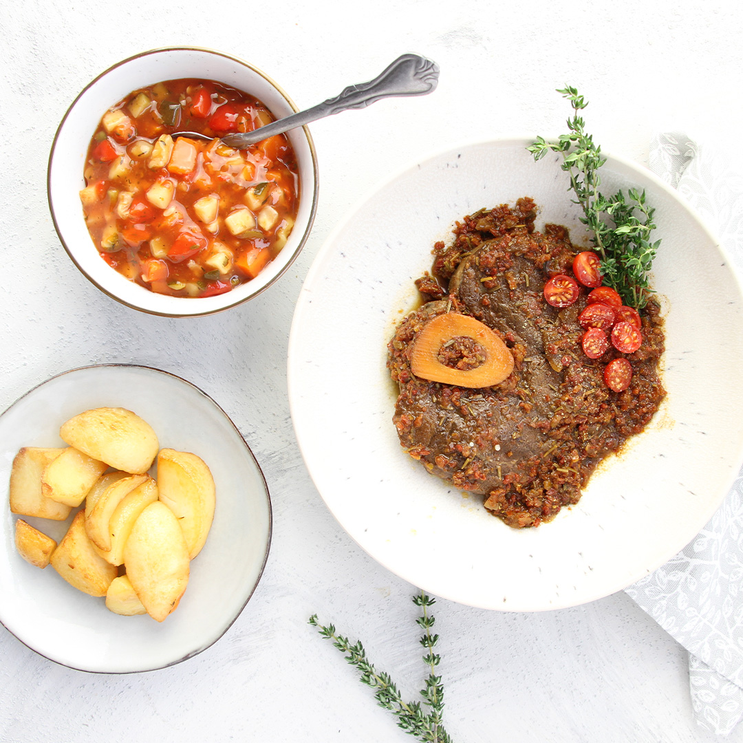 Kalfsschenkel met rode wijnsaus - Distrivers