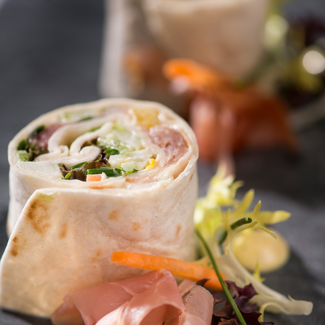 Wrap met rauwe ham en farmersalade - Distrivers